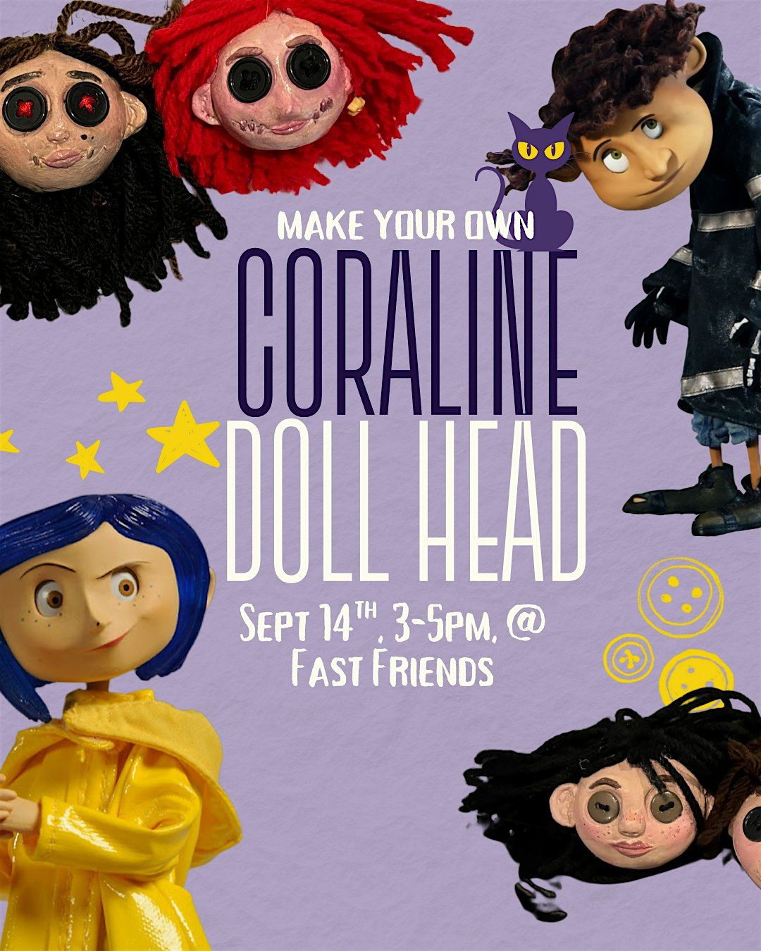 Coraline Doll Heads, Fast Friends Beer Company, Austin, 14 September ...