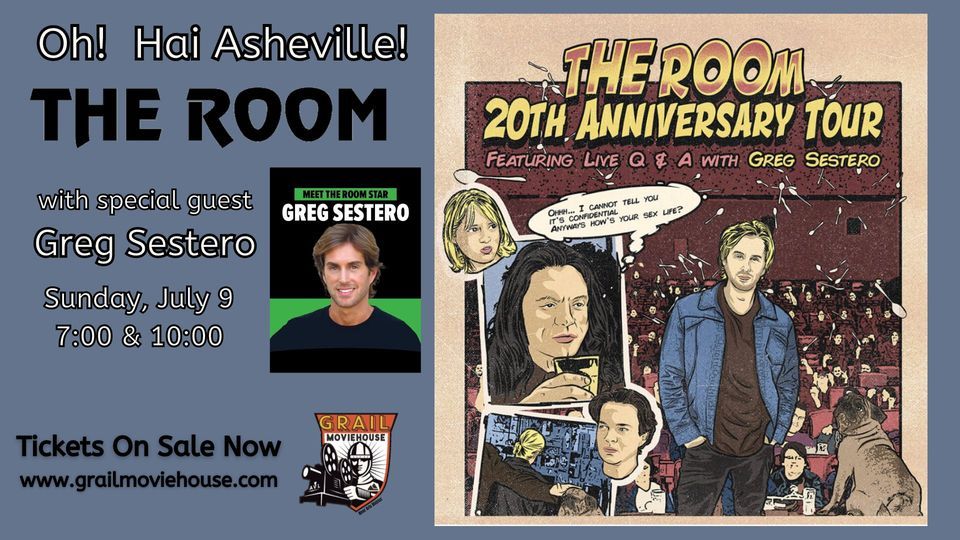 THE ROOM - 20th Anniversary with Greg Sestero, Grail Moviehouse, Asheville, 9 July 2023 ...
