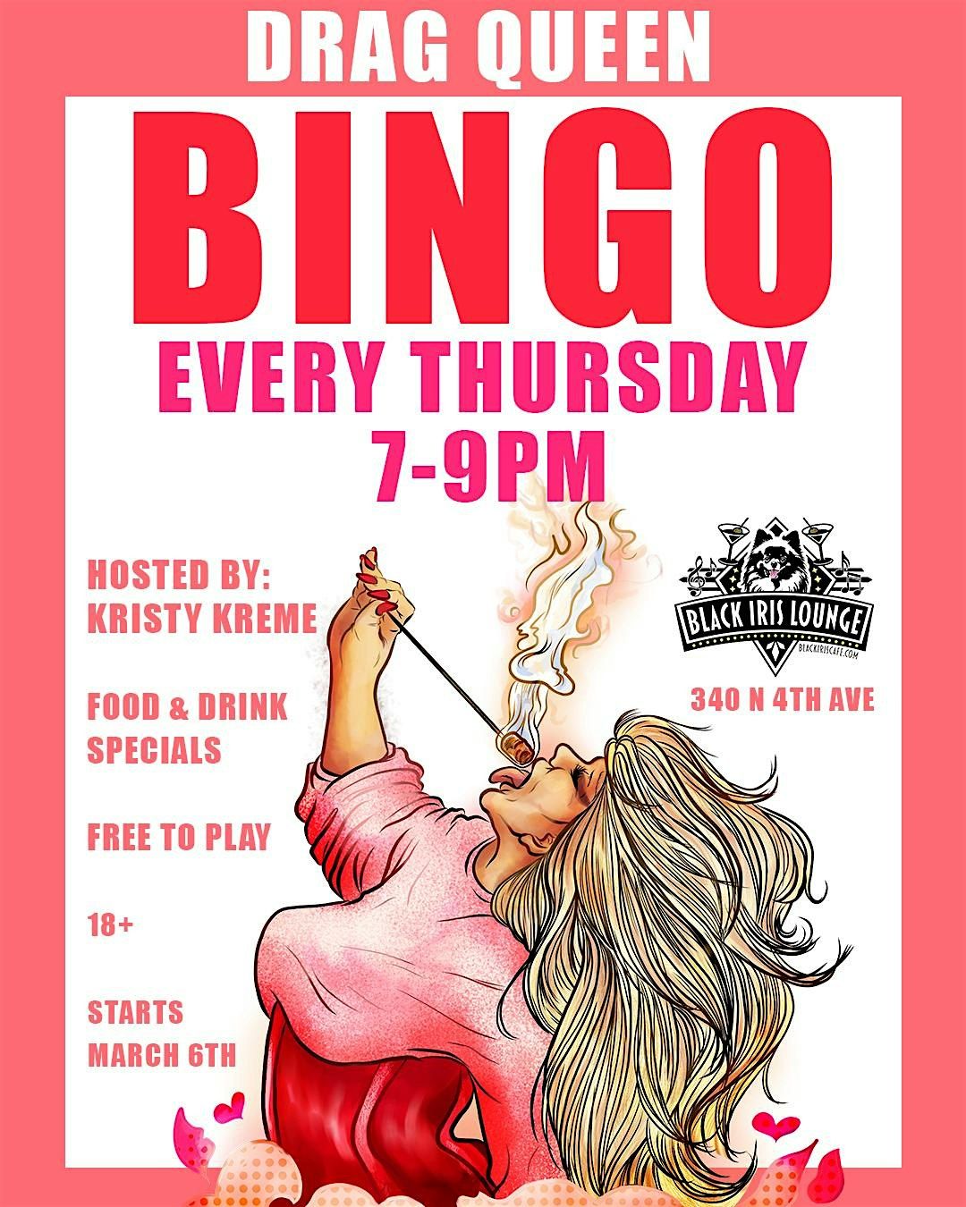 Drag Queen Bingo with Kristy Kreme, Black Iris Cafe & Lounge, Tucson, 3 ...