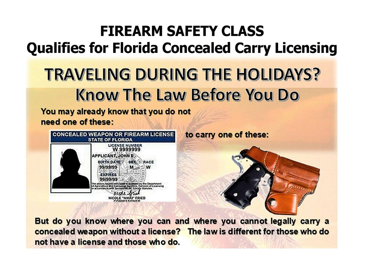 Gun Safety and Florida Concealed Carry License Qualification Class ...