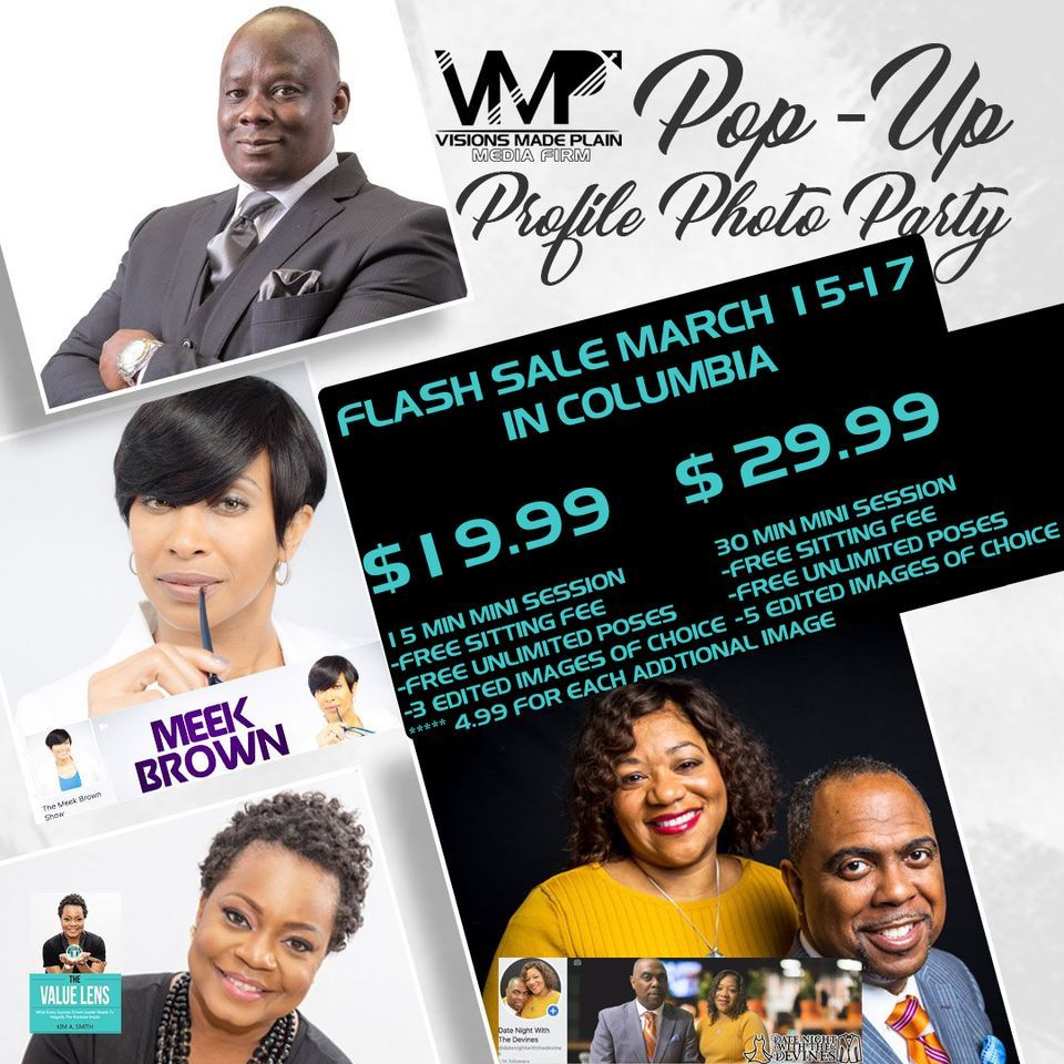 Pop-Up Profile Picture Party , Columbia, SC, 15 March to 17 March ...