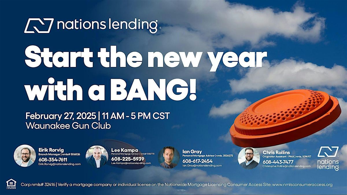 Start the new year with a BANG!, Waunakee Gun Club, Dane, 27 February ...