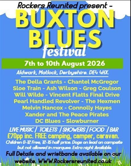Buxton Blues Festival August 2026, Matloc, Matlock, 7 August to 10 ...