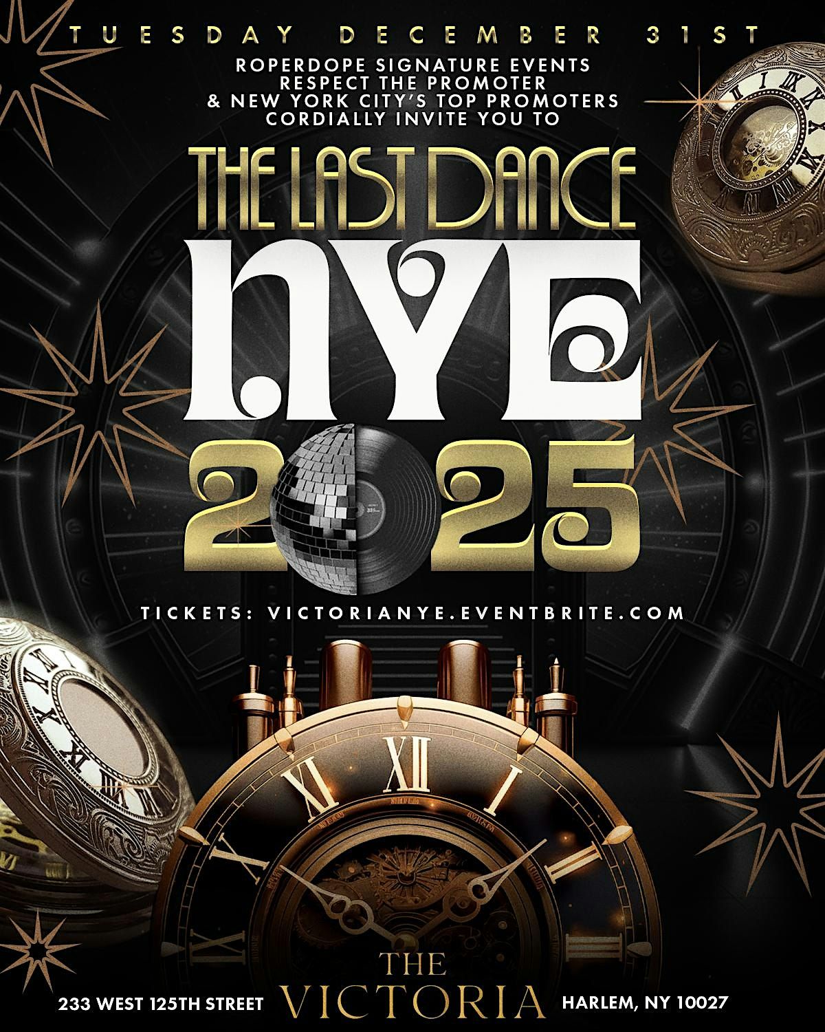 "THE LAST DANCE" NYE 2025 @ THE VICTORIA, The Victoria Theater ...