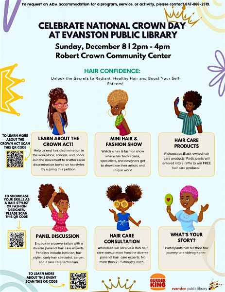 Celebrate the National Crown Act with the Evanston Public Library ...