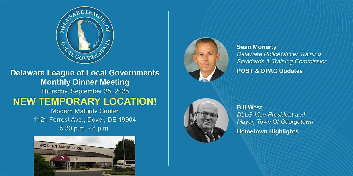 DLLG September 25, 2025 Monthly Dinner Meeting, Modern Maturity Center ...