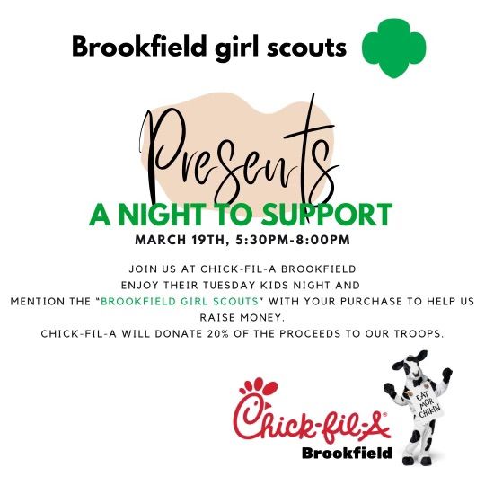 Brookfield Girl Scouts fundraiser with Chick-fil-A , Chick Fil A ...