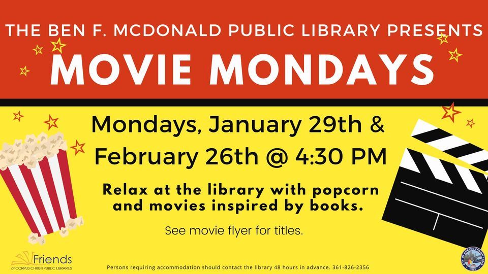 Family Movie, Ben F. McDonald Public Library, Corpus Christi, January ...