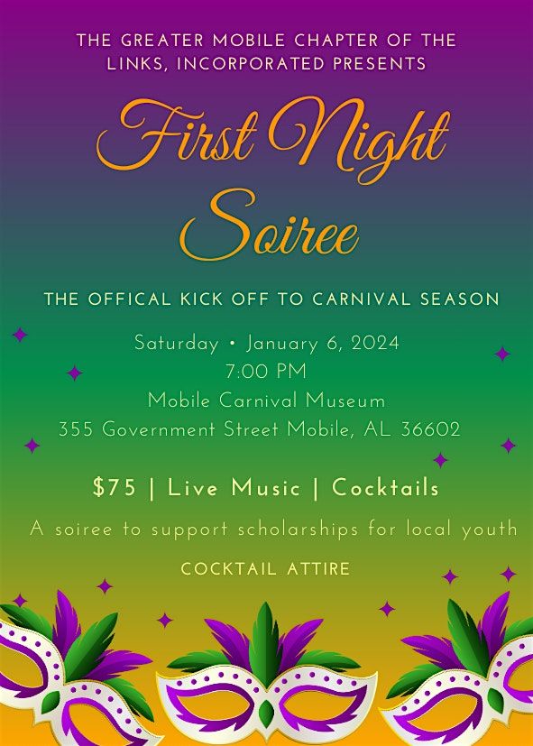 2025 First Night Soiree, Mobile Carnival Museum, 11 January to 12 ...