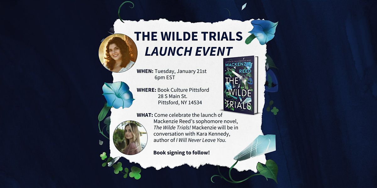 The Wilde Trials Book Launch Event, Book Culture Pittsford, 21 January ...