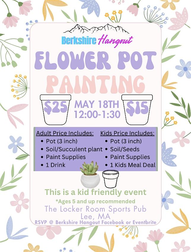 Flower Pot Painting, Locker Room Sports Pub, Lee, 18 May 2025 | AllEvents