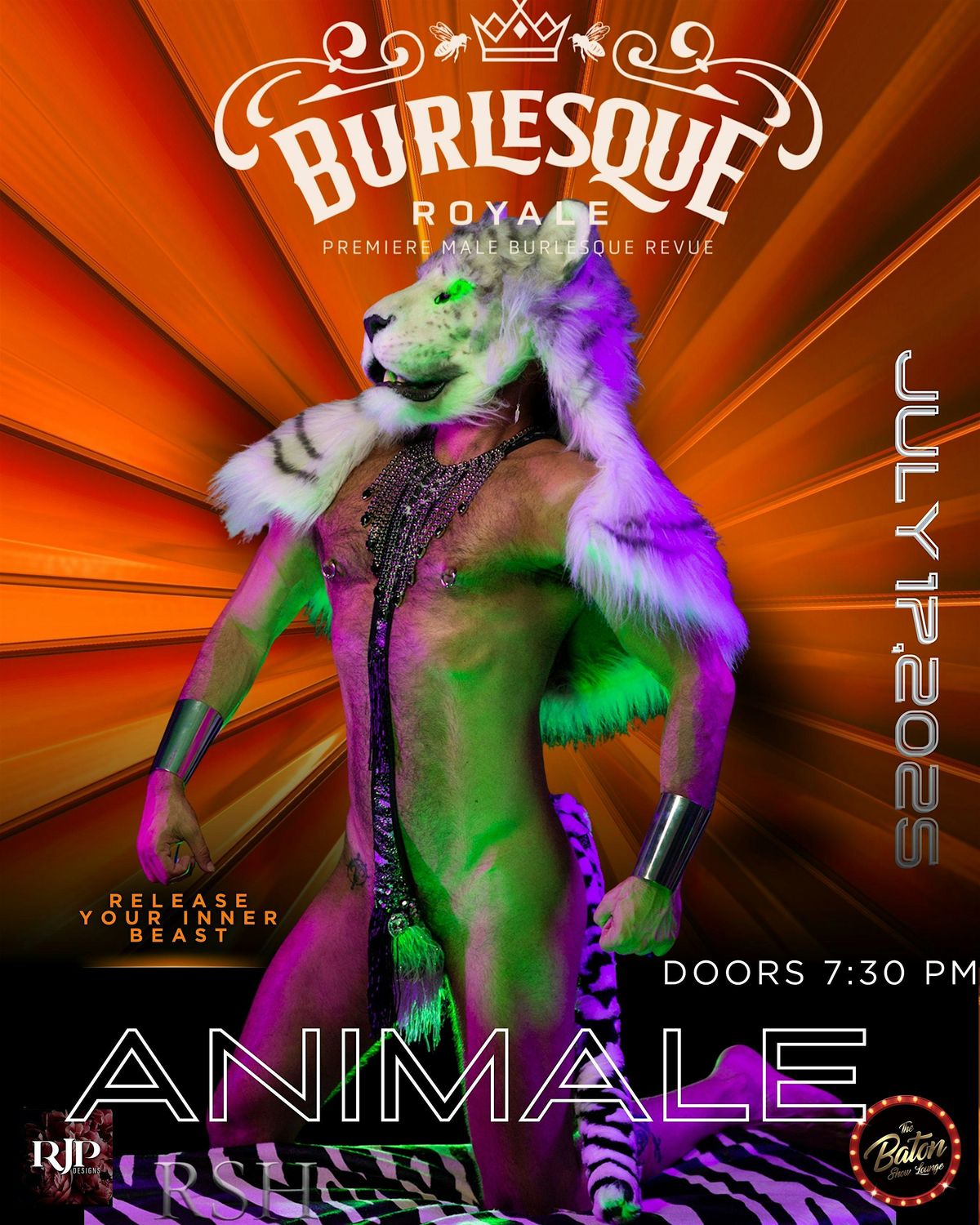 Burlesque Royale ANIMALE - all male review, The Baton Show Lounge ...