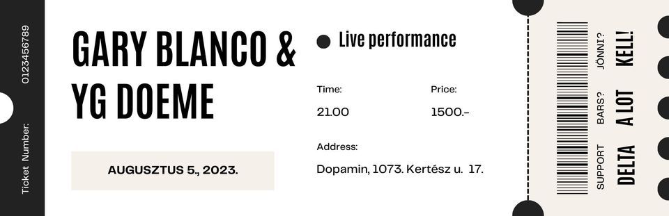 Gary Blanco & YG Doeme @ Dopamin, Dopamin, Budapest, August 5 2023 ...
