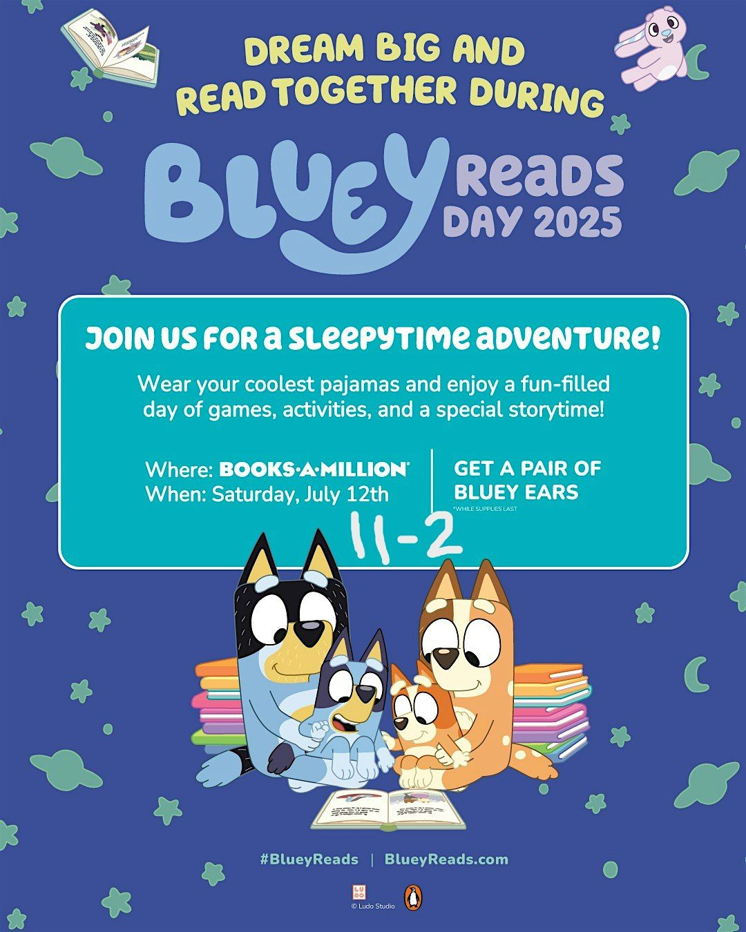 BLUEY READS DAY 2025 Brandon, FL, Books-A-Million, Brandon, 12 July ...