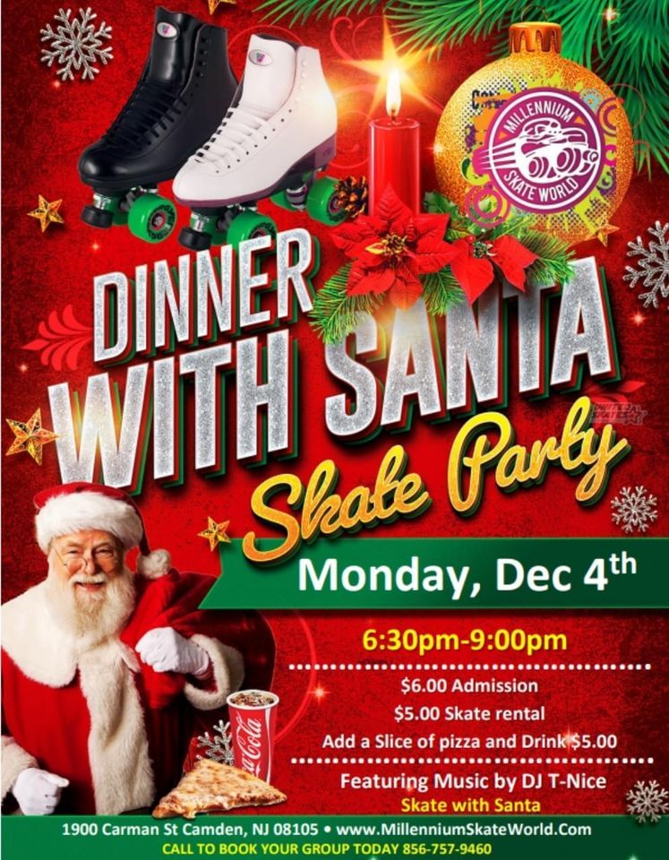 Dinner with Santa Skate party, Millennium Skate World, Camden, December ...