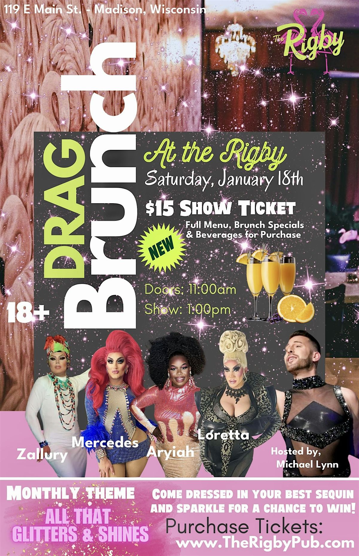 January Drag Brunch, The Rigby Pub, Grill, and Event Space, Madison, 18 ...
