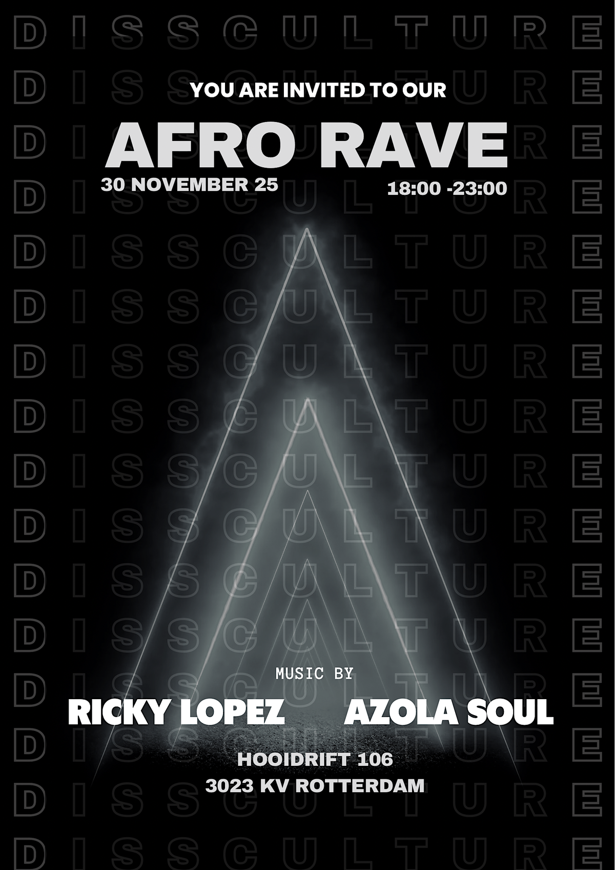 Dissculture’s Afro Rave, Hooidrift 106, Rotterdam, 30 November 2025 ...