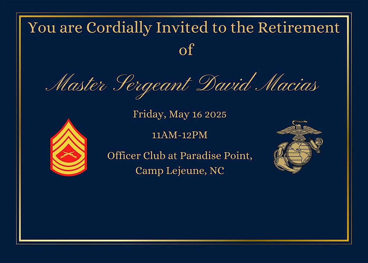 Davids Retirement Party, The Club at Paradise Point, Camp Lejeune, 16 ...