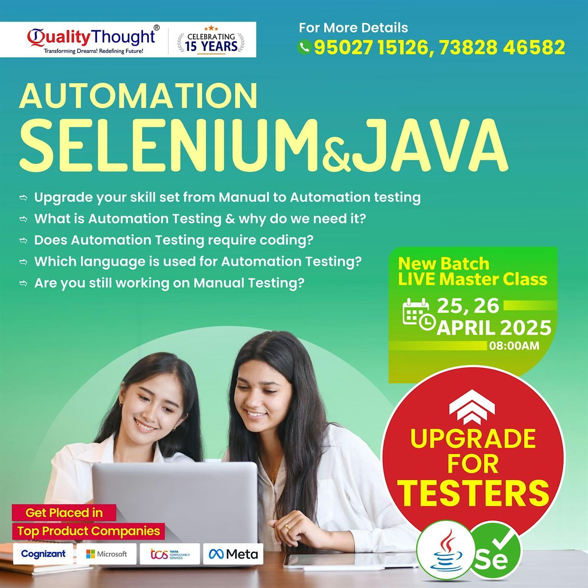 Selenium with Java Masterclass by Quality Thought, Quality Thought ...