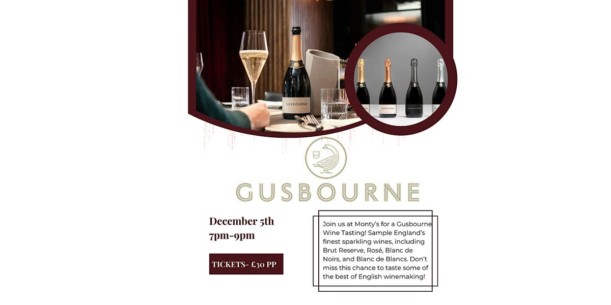 Gusbourne Wine Tasting, Monty's Wine Shop & Bar, Aberdeen, 5 December ...