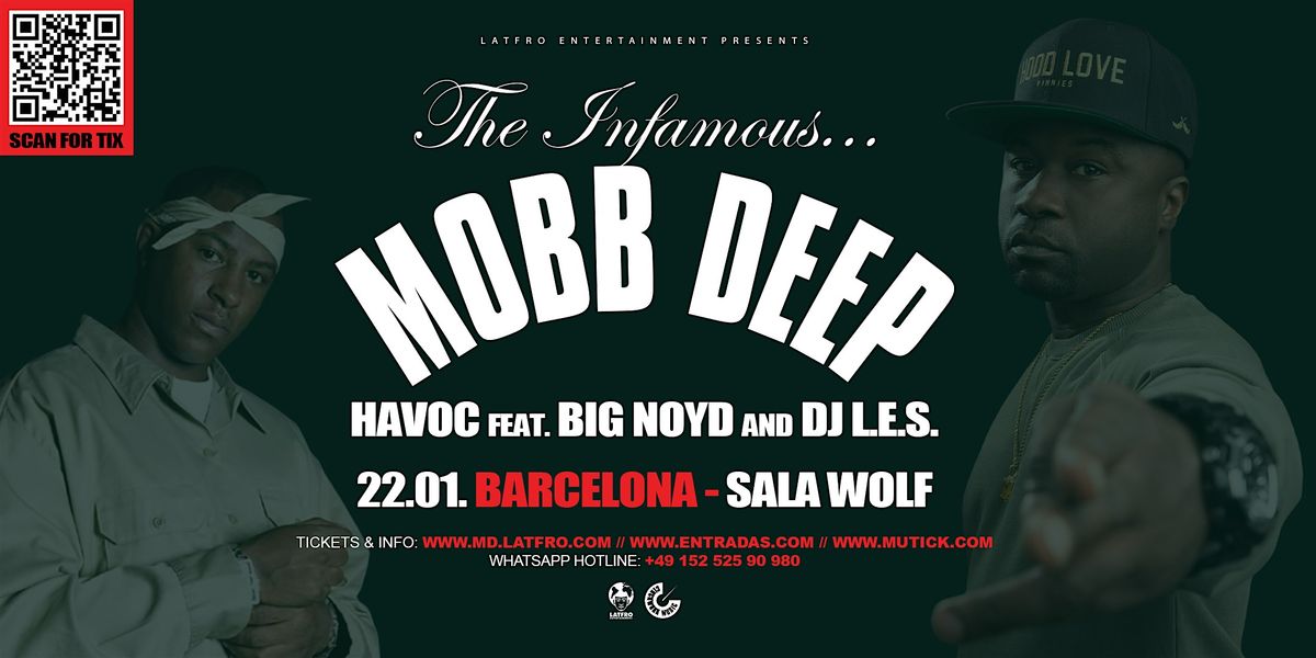 Mobb Deep (Havoc, Big Noyd, DJ.L.E.S.) Live in Barcelona, Wolf Barcelona, 22 January 2025 ...