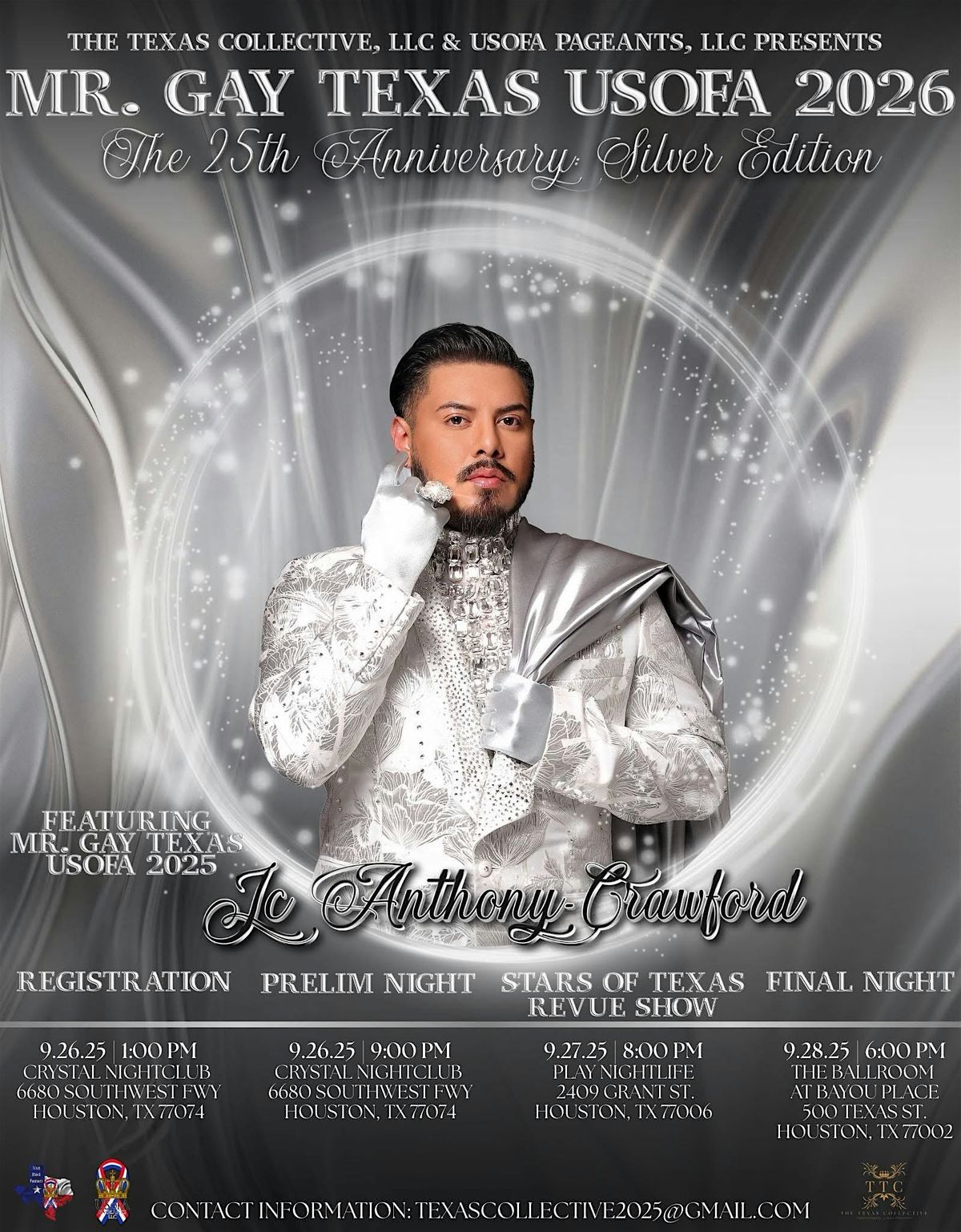 Mr. Gay Texas USofA Pageant, 500 Texas Ave, Houston, 28 September 2025 ...