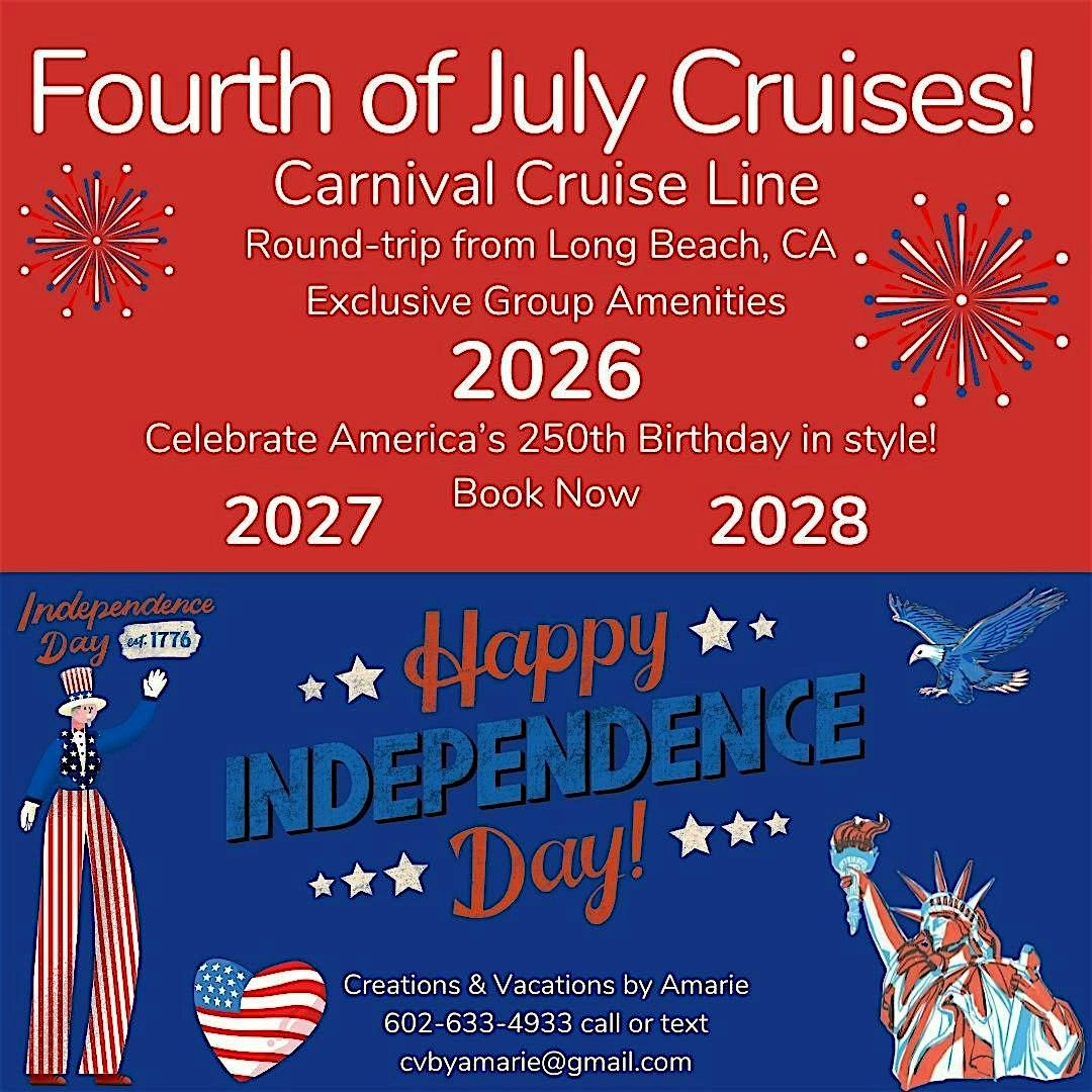 West Coast Fourth Of July Sailings 2026-2028, Carnival Cruise Terminal ...