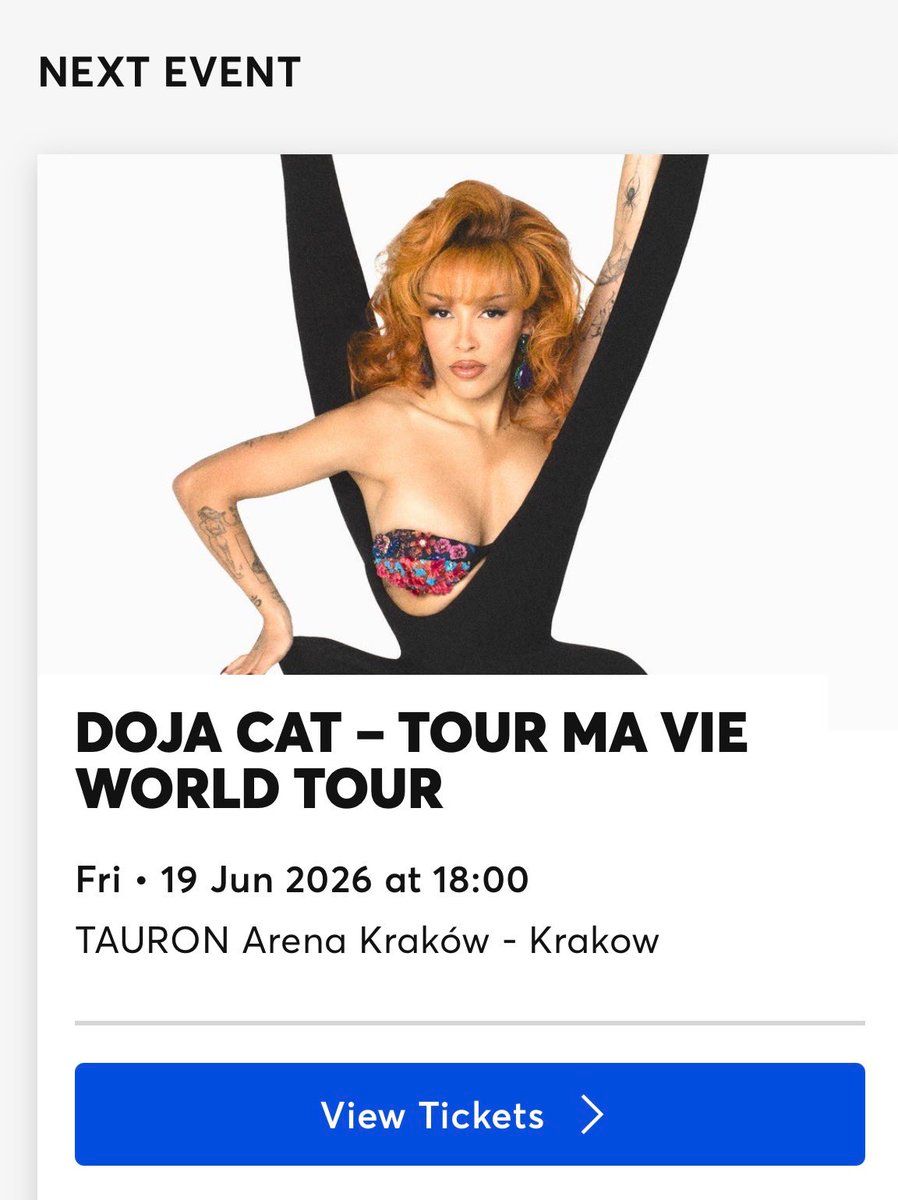 Doja Cat Kraków Tickets, Tauron Arena, Kraków, 19 June 2026 | AllEvents