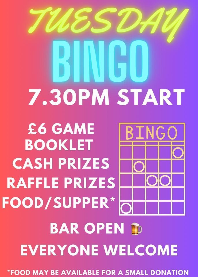 BINGO TUESDAYS , Sowerby St Peter's cricket club, Luddenden Foot, 23 ...