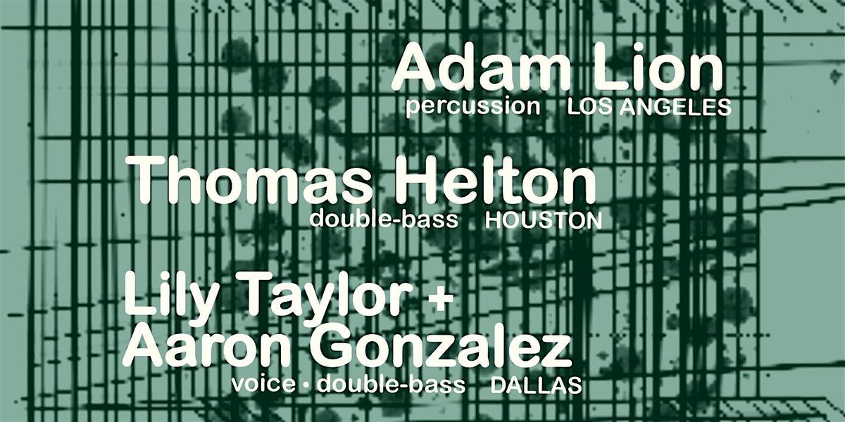 Adam Lion / Thomas Helton / Lily Taylor + Aaron Gonzalez, The Wild ...
