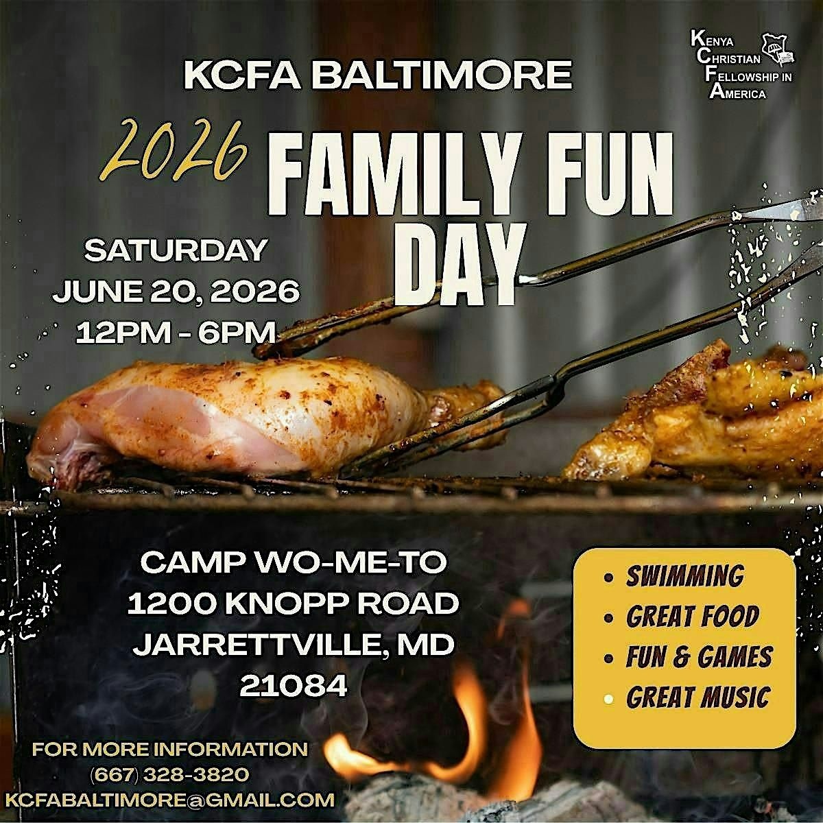 KCFA Baltimore Family Fun Day 2026, Camp Wo-Me-To, Jarrettsville, 20 ...