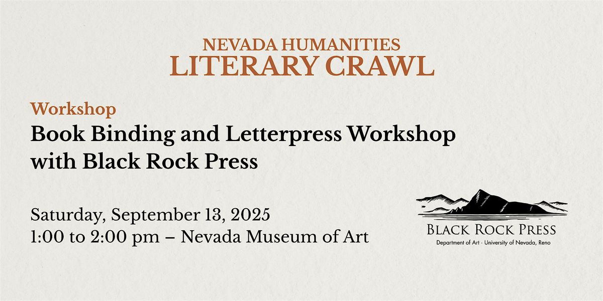 Book Binding and Letterpress Workshop with Black Rock Press, Nevada ...