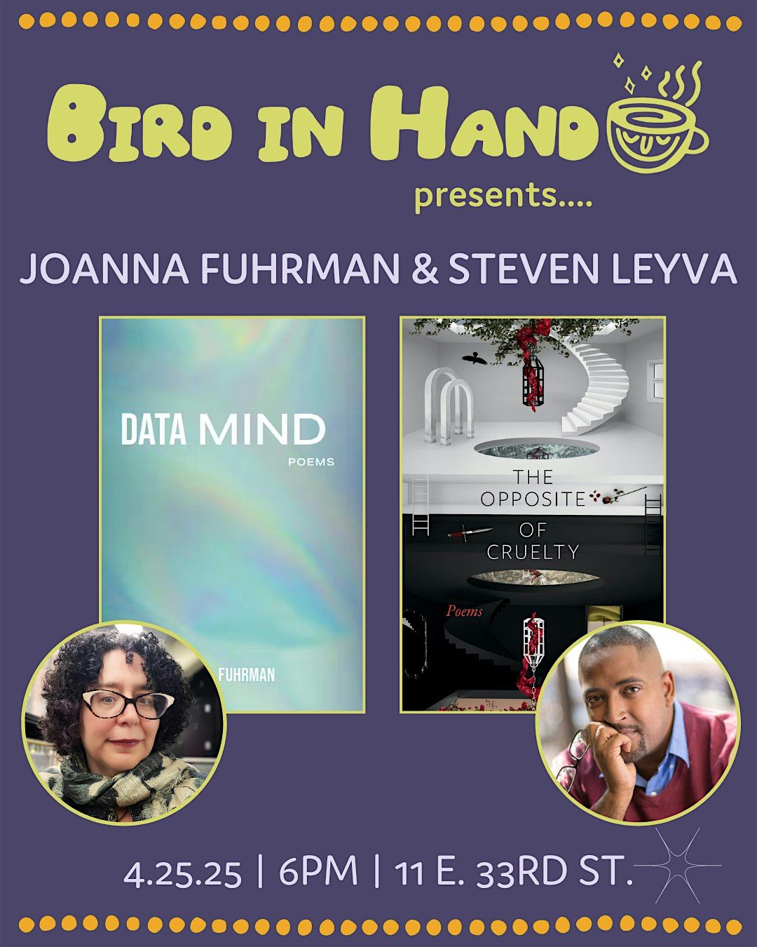 Joanna Fuhrman: DATA MIND and Steven Leyva: THE OPPOSITE OF CRUELTY ...