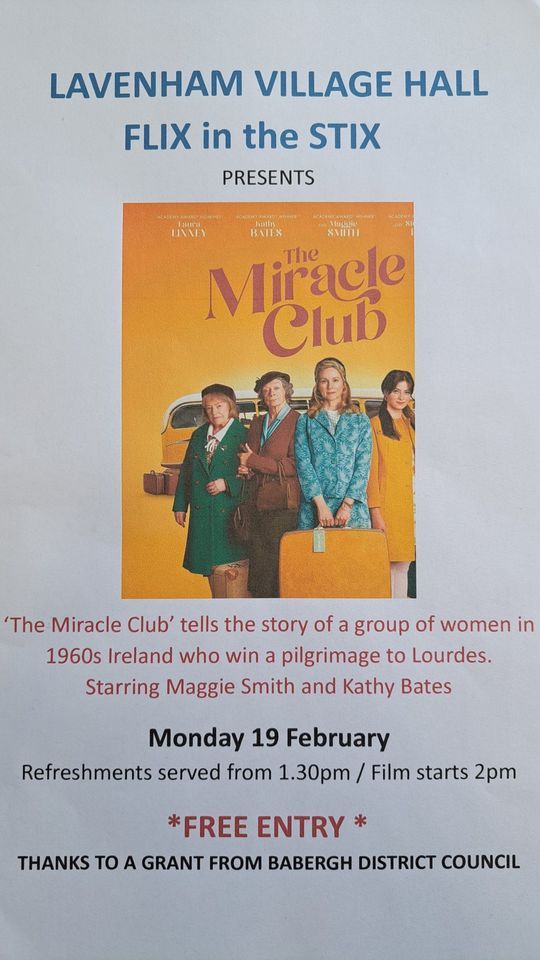 Flix in the Stix, Lavenham Village Hall, Sudbury, 19 February 2024 ...