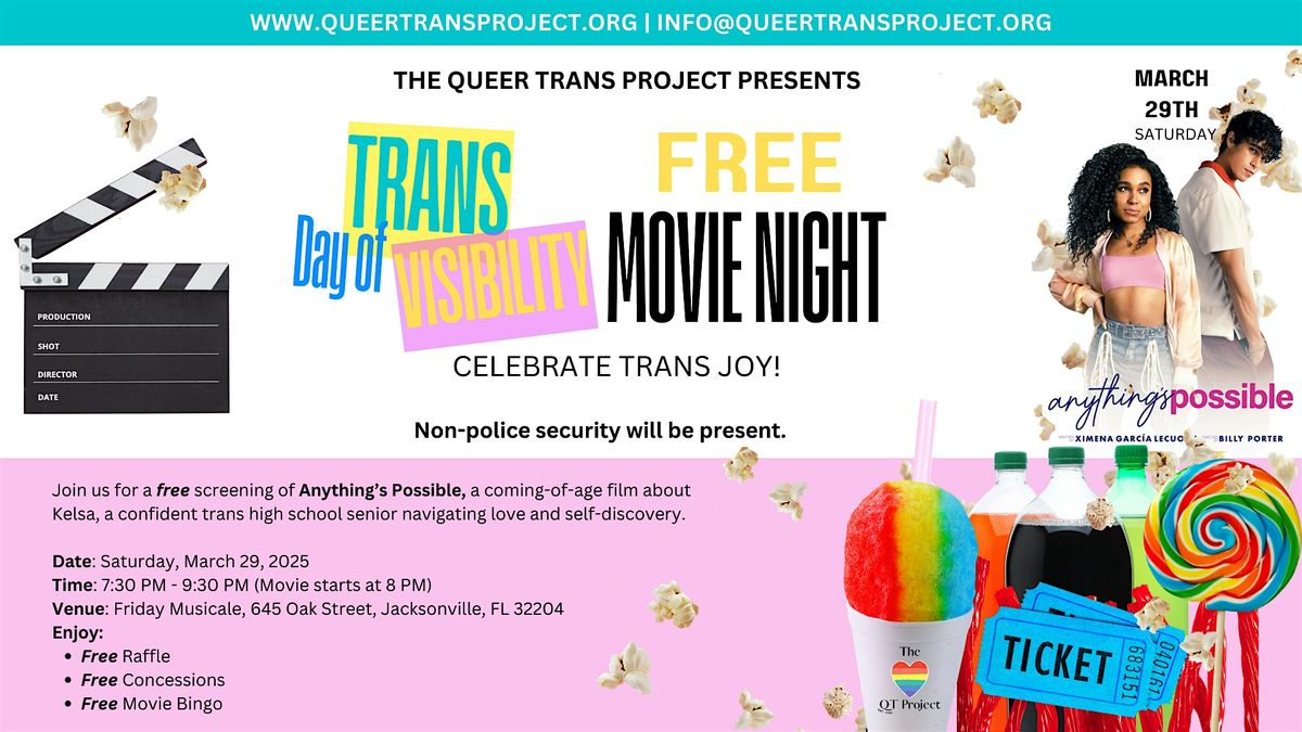 Free Movie Night - Celebrating TDOV, Friday Musicale, Inc, Jacksonville ...
