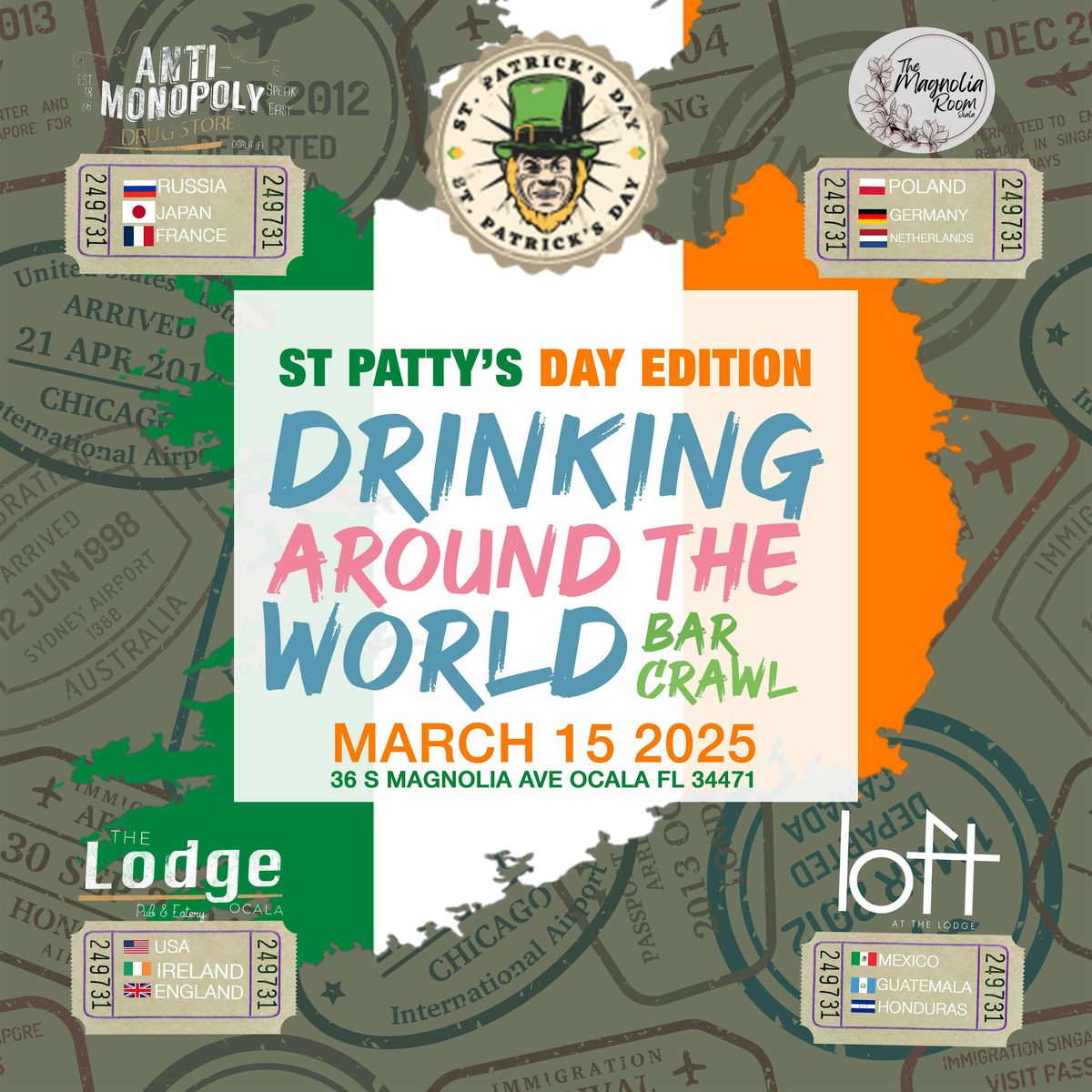 Drinking Around the World Bar Crawl- Full House Edition, The Lodge ...