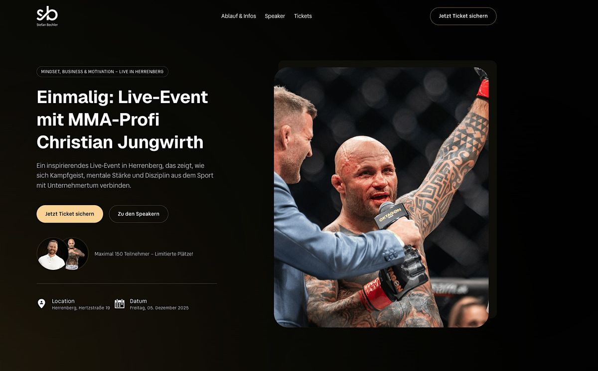 CHAMPION’S DNA – Live-Event mit MMA-Profi Christian Jungwirth ...