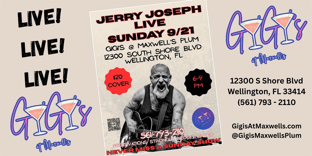 Jerry Joseph LIVE Debut Performance - Gigis @ Maxwells, Restaurant ...