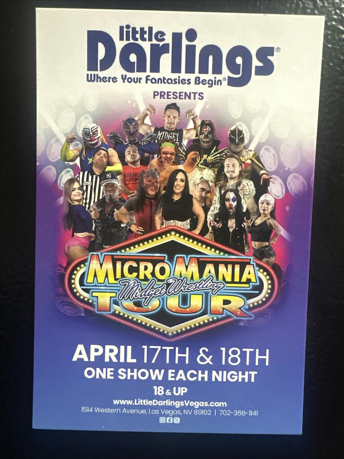 Micro Mania Midget Wrestling VIP, Little Darlings Las Vegas, 17 April ...