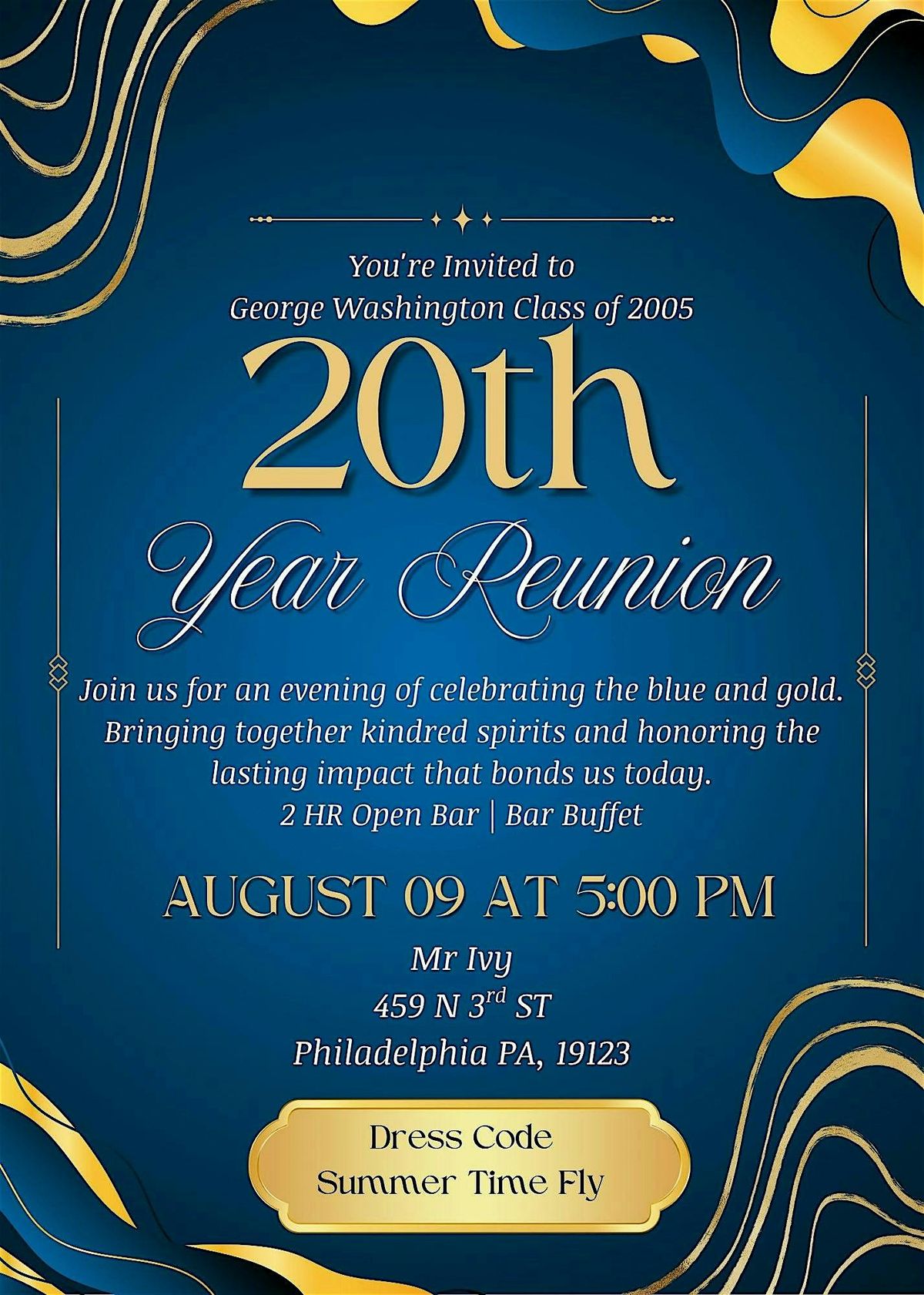 GWHS 20th Year Class Reunion, Mr. Ivy, Philadelphia, 9 August 2025 ...