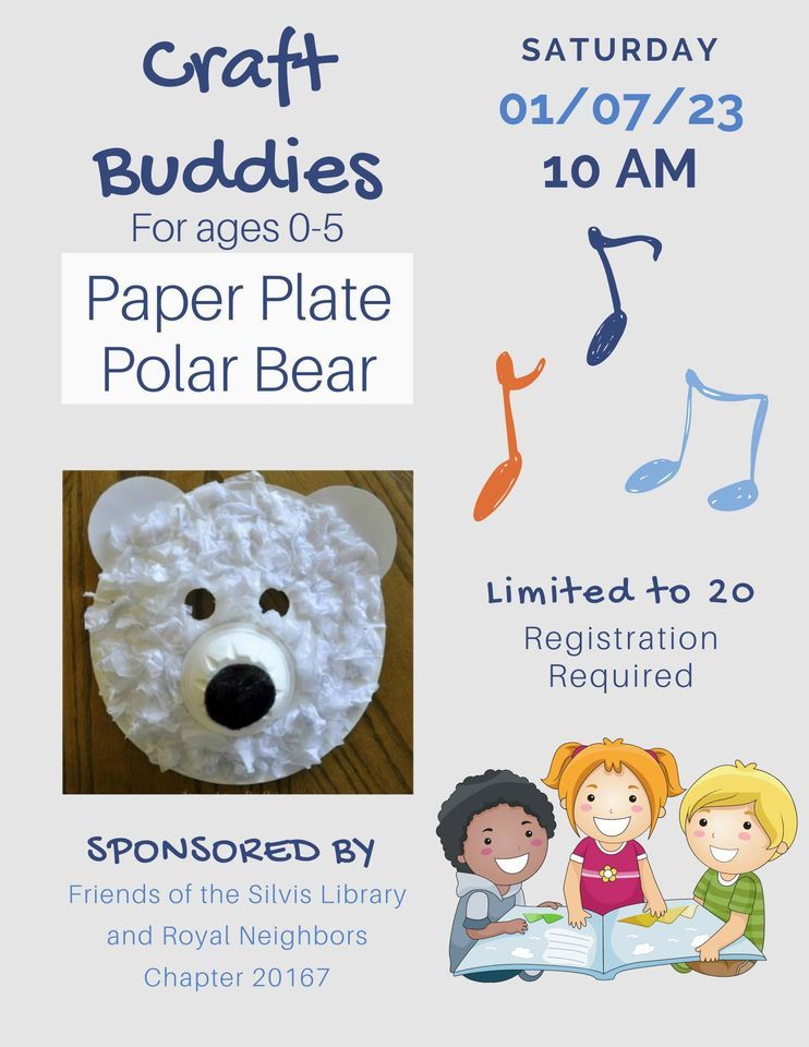 Book Buddies (Craft Buddies): Paper Plate Polar Bear, Silvis Public ...