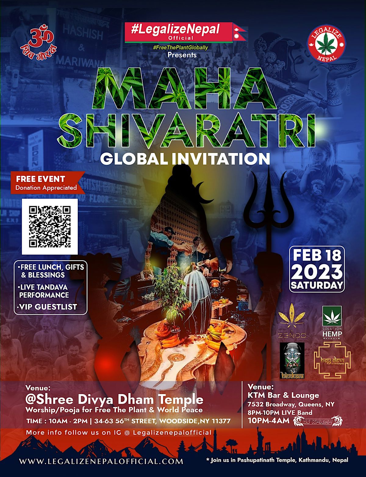 Maha Shivaratri NYC 2025, Shree Divya Dham Temple / Thamel NYC ...
