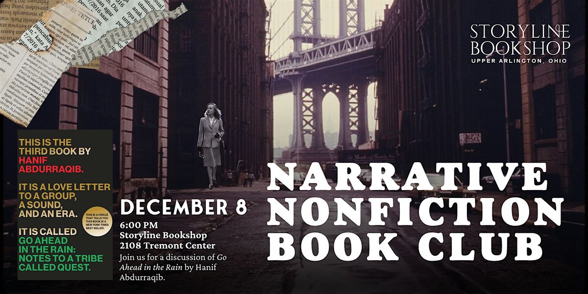 Narrative Nonfiction Book Club, Storyline Bookshop, Upper Arlington, 8 ...