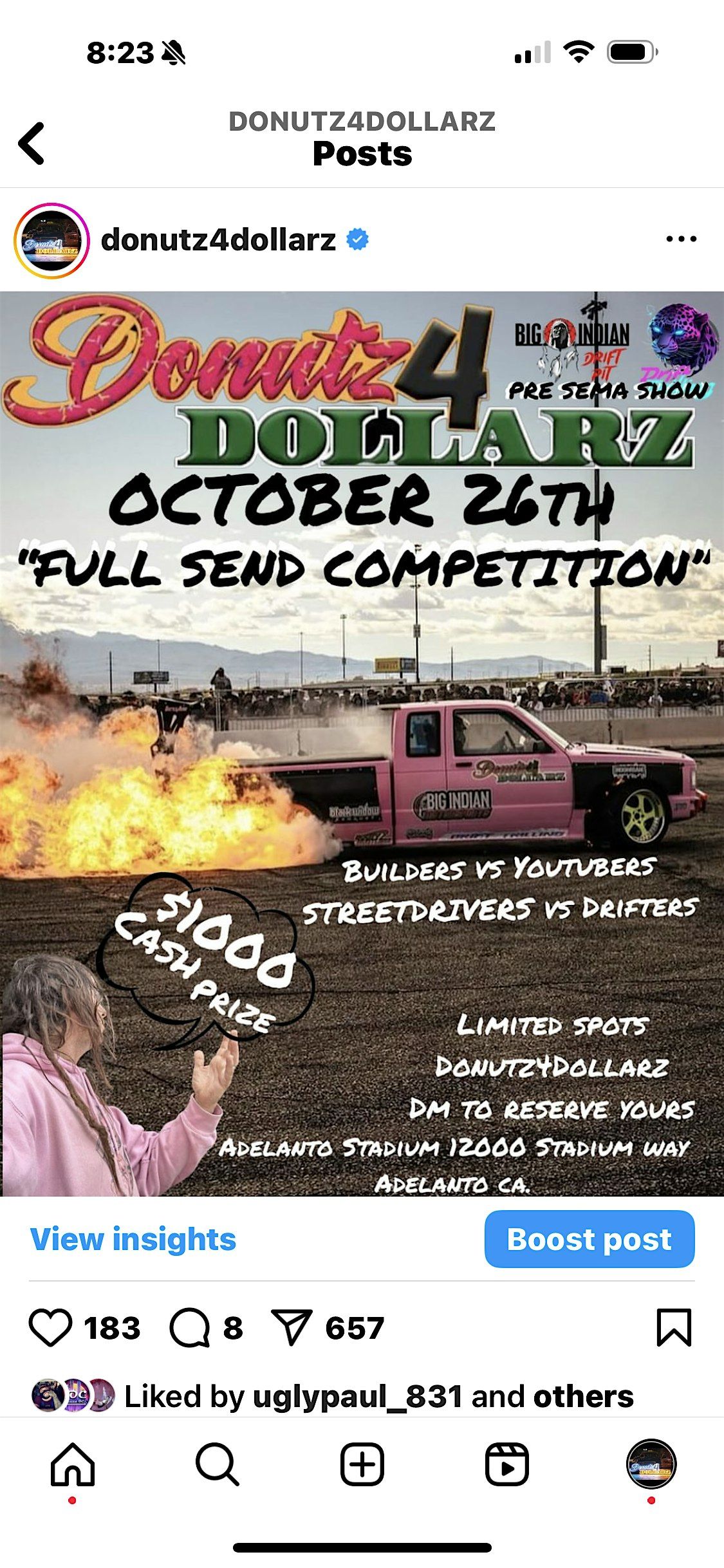 DONUTZ4DOLLARZ 8 WEST COAST, Adelanto Stadium and Event Center, 26 ...