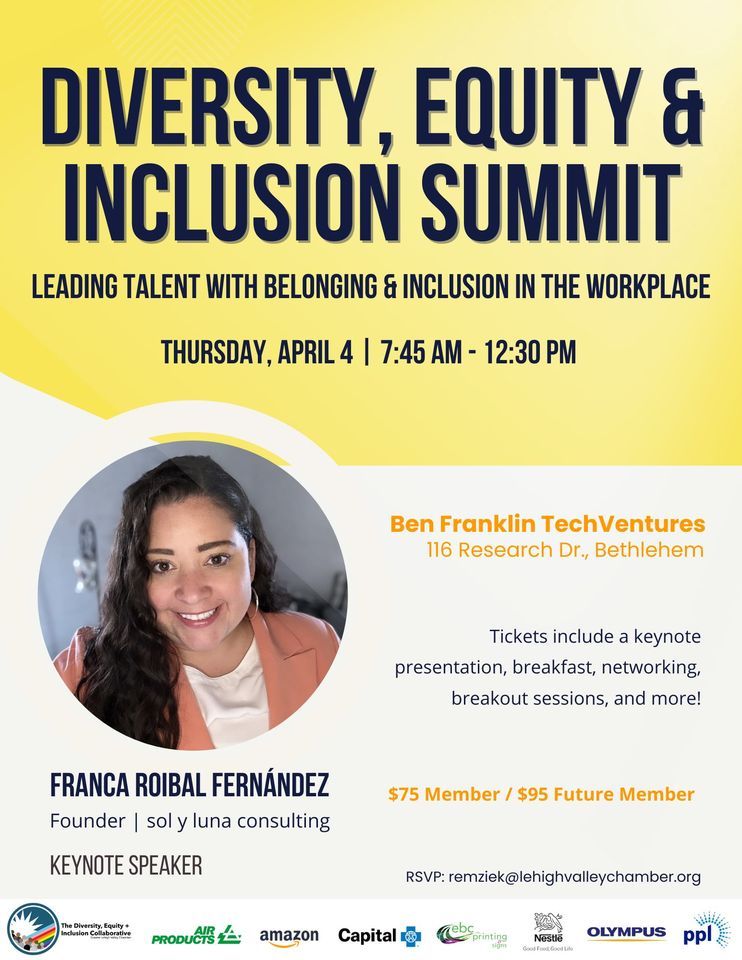 Diversity, Equity, & Inclusion Summit, Ben Franklin Technology Partners of Northeastern PA ...