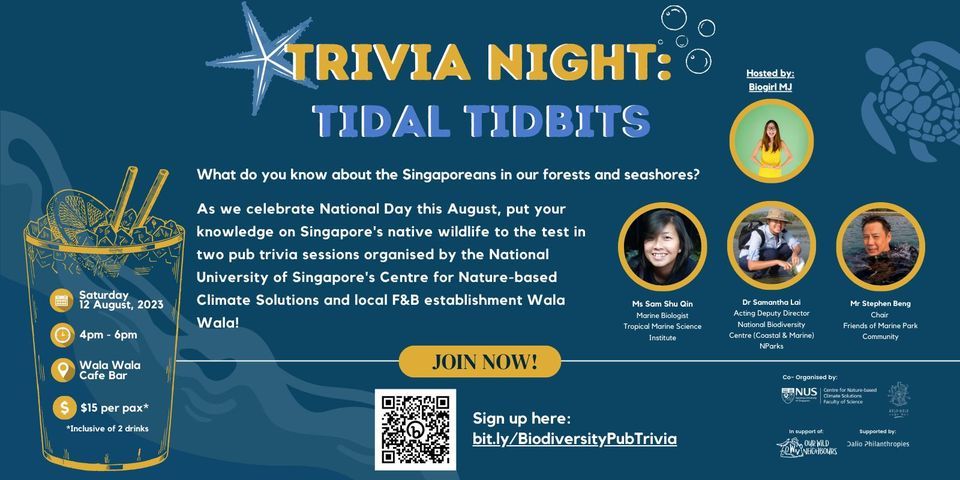 Trivia Night: Tidal Tidbits, Wala Wala Cafe Bar, Singapore, 12 August ...