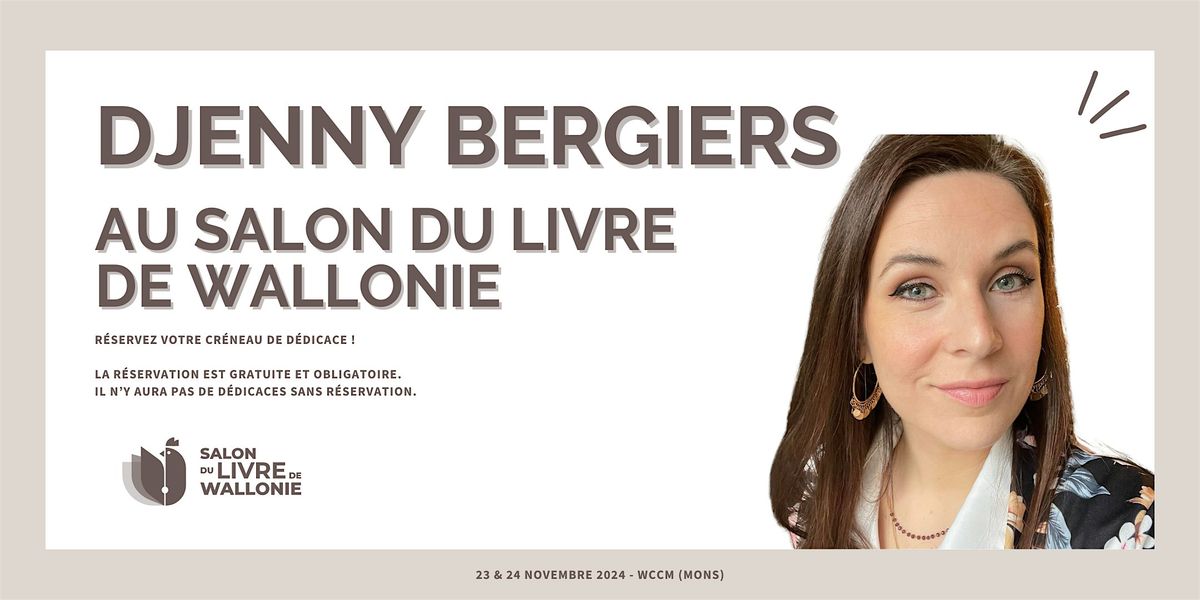Dédicace de Djenny Bergiers au Salon du Livre de Wallonie, WCCM ...