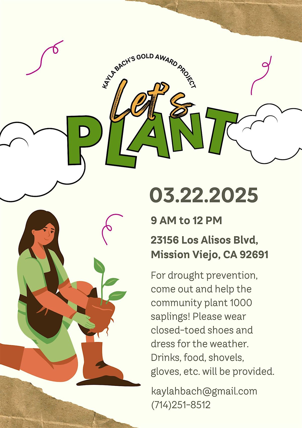 Kayla Bachs Gold Award Project - Drought Prevention (Lets plant 1000 ...