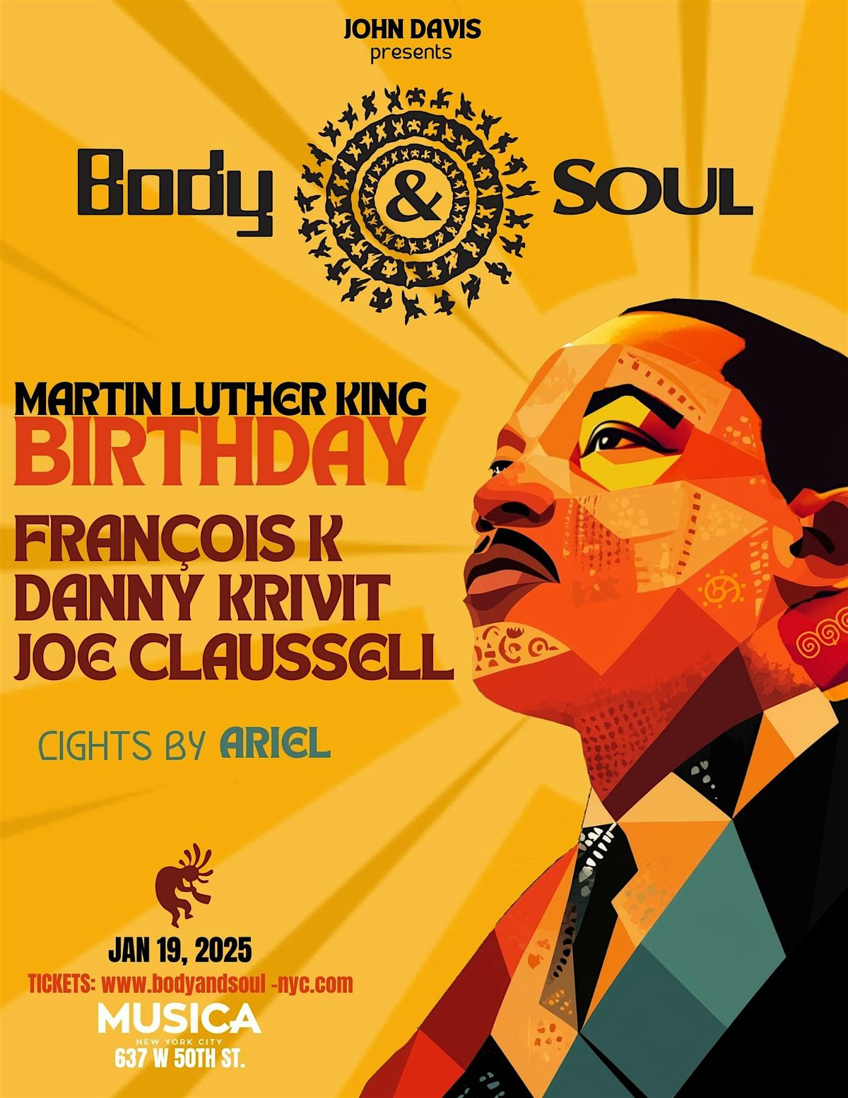 Body & SOUL 2025 MLK Weekend Celebration, Musica Club NYC, West 50th Street, New York, NY, USA ...