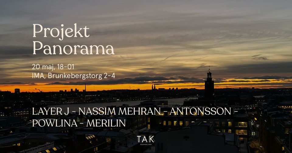 Projekt Panorama, Tak Stockholm, 20 May 2023 | AllEvents.in